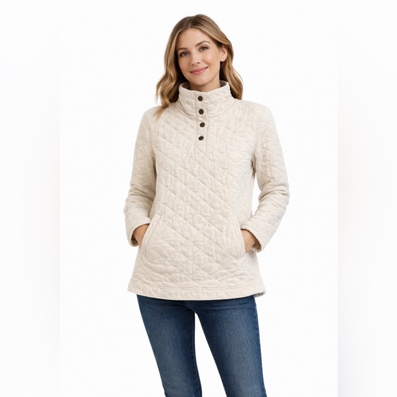 Marmot | Tops | Womens Marmot Cream Quilted Pullover | Poshmark